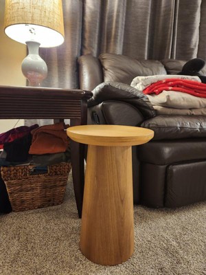 Wooden Round Pedestal Accent Drink Table - Hearth & Hand™ With Magnolia ...