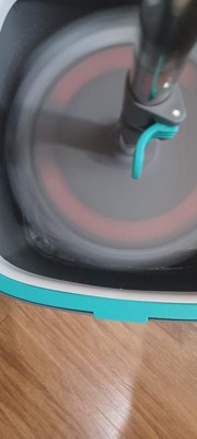 True & Tidy Trueclean Spin Mop & Bucket System With Silicone Sweeper ...