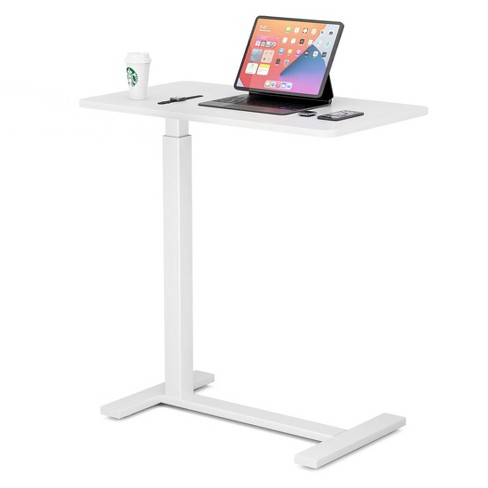 Sweetcrispy Hidden Wheels Adjustable Overbed Bedside Table For ...