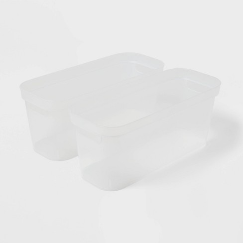 2pk Slim Open Storage Bins Clear - Brightroom™ : Target