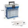Storage Tool Box-durable Organizer Utility Box-4 Drawers, 19 ...