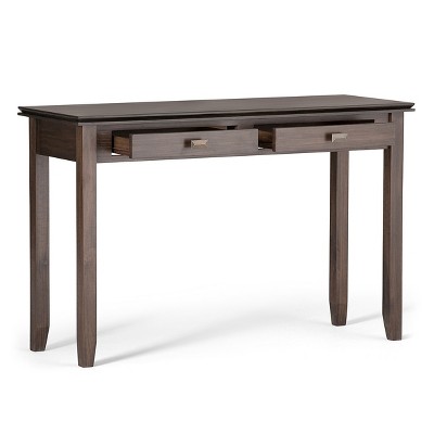 46" Stratford Solid Wood Console Sofa Table Natural Aged Brown ...