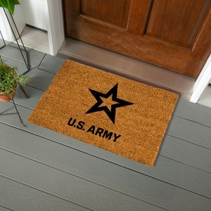 US Army Welcome Mat Coir Doormat, 28" x 16" Front Door Mat Outdoor ...