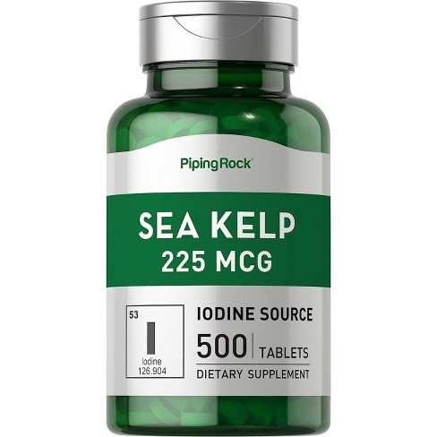 Piping Rock Sea Kelp Supplement 225mcg | 500 Tablets : Target