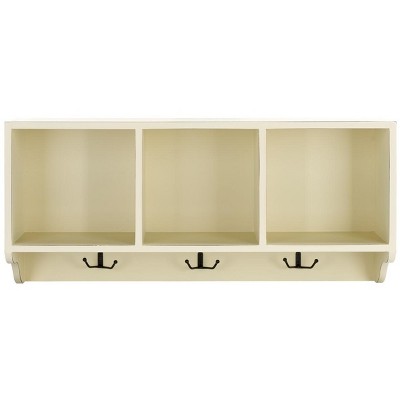 Alice Wall Shelf With Storage Compartments - White - Safavieh : Target