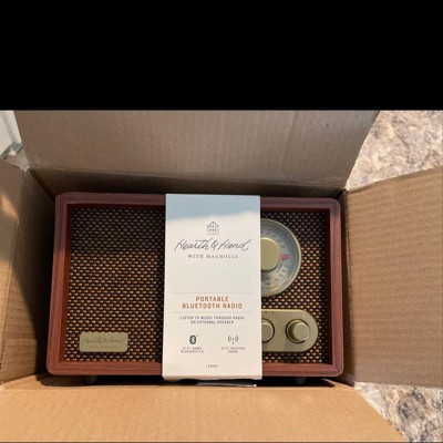 Portable Am/fm Bluetooth Radio Tonal Brown - Hearth & Hand™ With ...