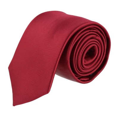 Ctm Men's Classic Solid Tie, Burgundy : Target
