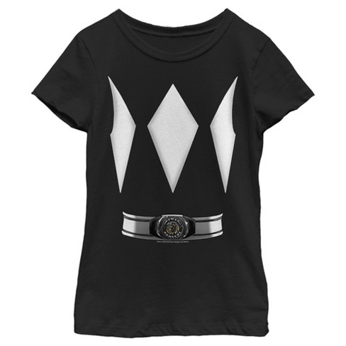 Girl's Power Rangers Black Ranger Costume Tee T-shirt - Black - X Small ...