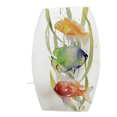 Stony Creek 10.0 Inch Coral Reef Pre-lit Vase Ocean Fish Novelty ...