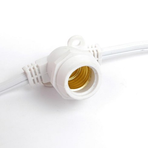 Novelty Lights E17 Intermediate Base 25 Bulbs Socket String White Wire ...