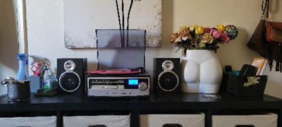 Trexonic 3-speed Vinyl Turntable Home Stereo System : Target