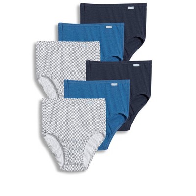 Jockey Women Plus Size Elance Brief - 6 Pack 9 Deep Blue Dot/deep Blue ...