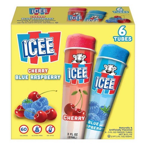 Icee Frozen Raspberry And Wild Cherry Tubes - 18oz/6ct : Target