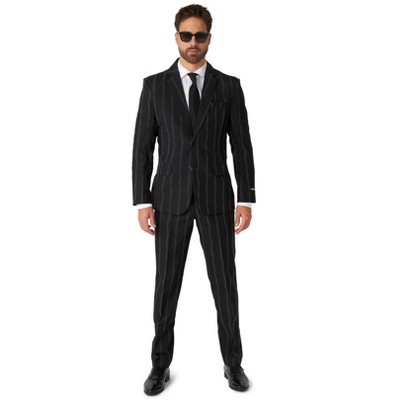 Suitmeister Men's Halloween Costume Suits - Oversized Pinstripe - Black ...