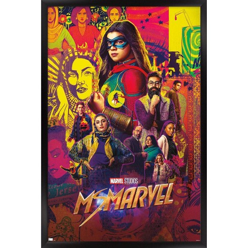 Trends International Marvel Ms. Marvel - One Sheet Framed Wall Poster ...