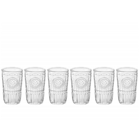 Bormioli Rocco 16 Oz. Romantic Cooler Stackable Drink Glass, 6-piece ...