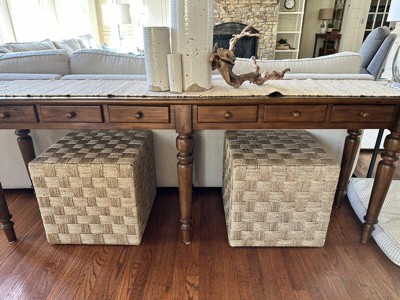 Lynwood Checkerboard Woven Cube - Threshold™ Designed With Studio Mcgee ...