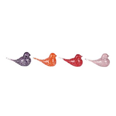 Transpac Glass Mini Speckle Bird Figurine Set Of 4 Spring Home ...