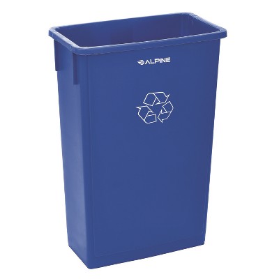 Slim 23 Gallon Recycling Bin, Plastic, Blue : Target