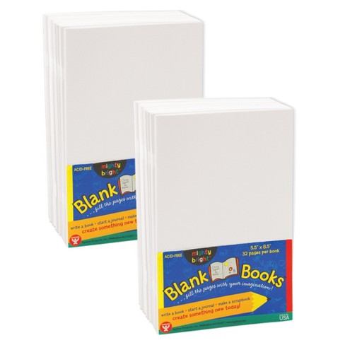 Hygloss® Blank Paperback Books, 5.5" X 8.5", White, 10 Per Pack, 2 ...