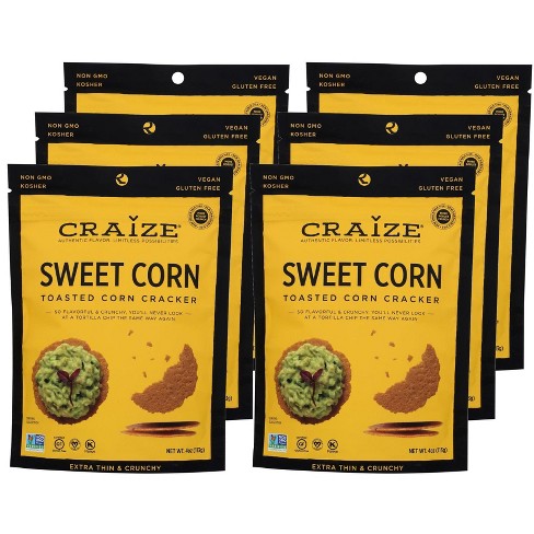 Craize Sweet Corn Toasted Corn Crisps - Case Of 6/4 Oz : Target