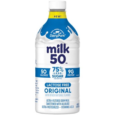 DairyPure Milk 50 Skim Unflavored Milk - 48 fl oz : Target