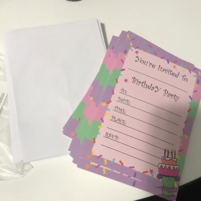 Invitation Cards – 24-pack Birthday Party Invitation Cards, Fill-in ...