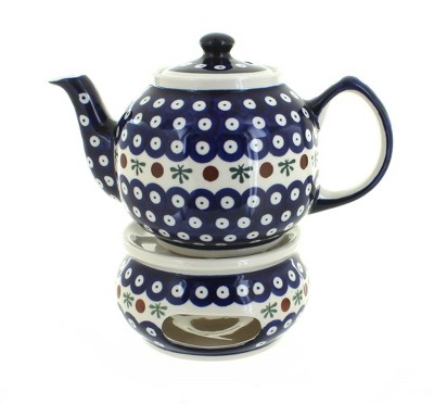 Blue Rose Polish Pottery Nature Medium Teapot : Target