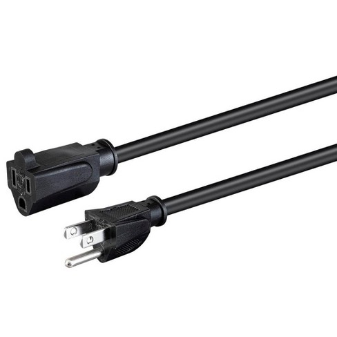 Monoprice Extension Cord - 10 Feet - Black | Nema 5-15p To Nema 5-15r, 18awg, 10a, Svt, 120v ...