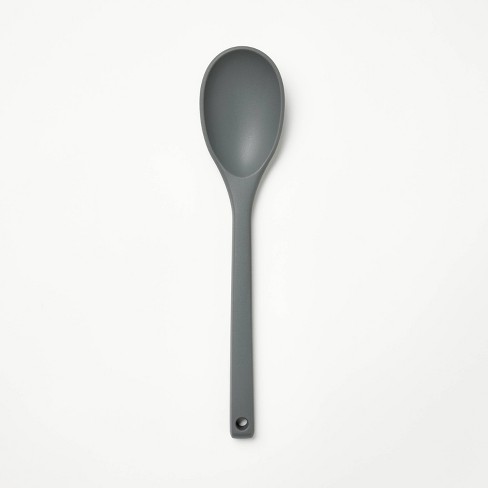 Silicone Solid Spoon Dark Gray - Figmint™: Dishwasher-safe Kitchen & Cooking Spoon, 12.99 ...