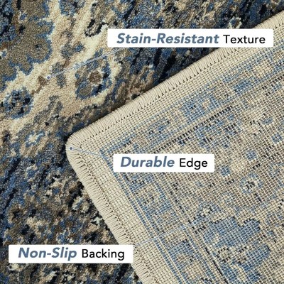 Area Rug Boho Traditional Fuzzy Carpet For Living Room, Bedroom Dining ...