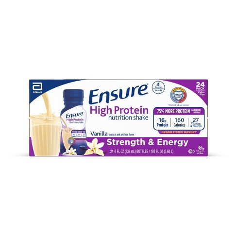 Ensure High Protein Nutritional Shakes - Vanilla - 24pk/192 Fl Oz : Target