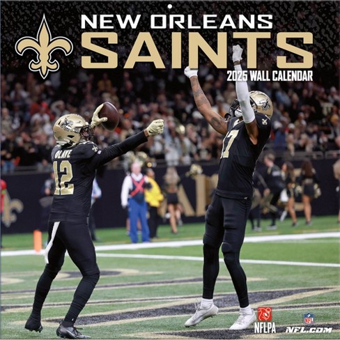 Nfl New Orleans Saints 2025 12"x12" Team Wall Calendar : Target
