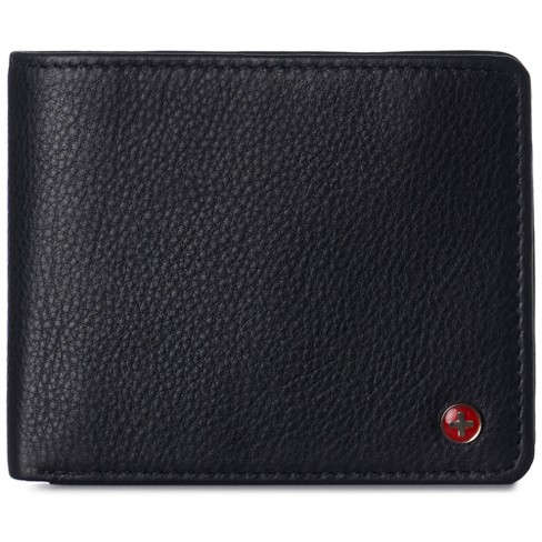 Alpine Swiss Mens Nolan Bifold Commuter Wallet Cowhide Leather Rfid ...