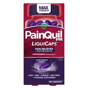 Vicks PainQuil PM Gelcaps - Acetaminophen - 100ct : Target