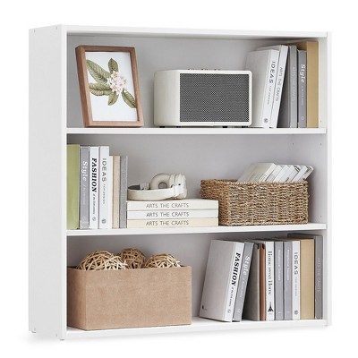 Neutypechic Wooden Bookshelf With Glass Doors And Adjustable Shelves ...