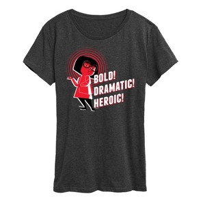 Women's The Incredibles Bold Dramatic Heroic Short Sleeve Graphic T ...
