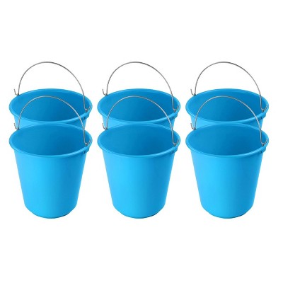 YBM Home 11.5 Quart Light Blue Plastic Pail Bucket with Handle (39-1229 ...