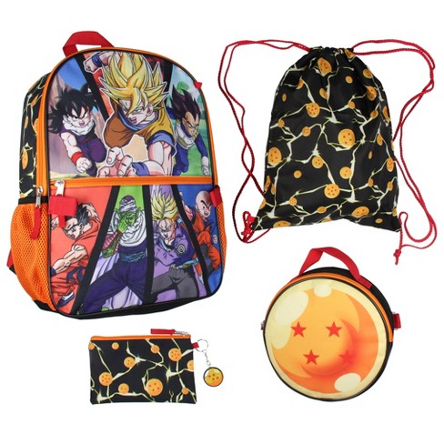 Dragon Ball Z Backpack Lunch Box Drawstring Bag Keychain Pencil Case 5 ...