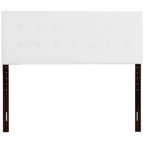 Passion Furniture Super Nova White Queen Upholstered Tufted Panel ...
