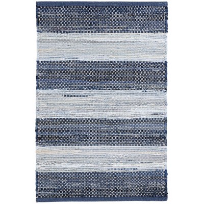Home Conservatory Striped Rag Handwoven Cotton Runner Rug - 2' 6" X 8 ...