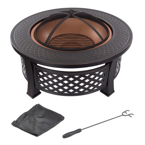 Nature Spring Wood-burning Round Steel Patio Ring Fire Pit - 32", : Target