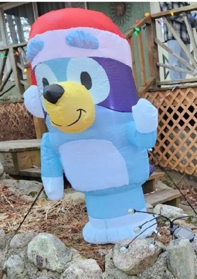 Bluey Christmas Airblown Inflatable In Santa Hat Bluey, 3.5 Ft Tall ...