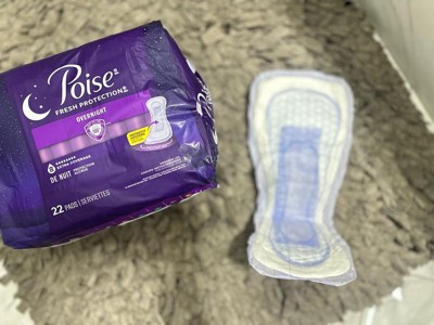Poise Overnight Incontinence Pads for Women - Ultimate Extra Coverage ...