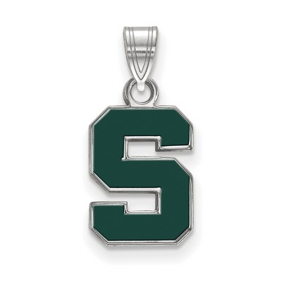Black Bow Jewelry Sterling Silver Michigan State Spartans Ncaa Extra ...