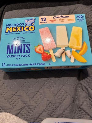 Helados Mexico Frozen Minis Fruit & Cream Variety Bars - 12ct : Target