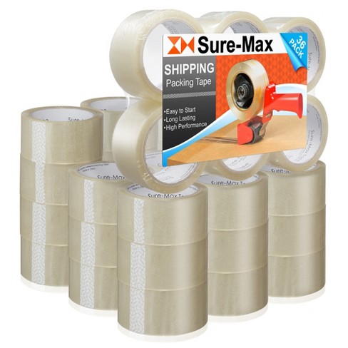 Sure-max Premium Carton Packing Tape 2.0 Mil 165 Feet (55 Yards ...