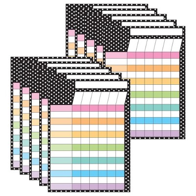 Ashley Productions® Smart Poly Chart, 13" X 19", B&w Polka Dots ...
