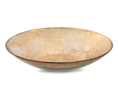Classic Touch White And Gold Marble Salad Bowl - 11.75"d : Target