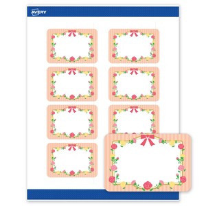 Avery® Matte 2" x 3" Labels, Gold Frame w/Roses, 160ct : Target
